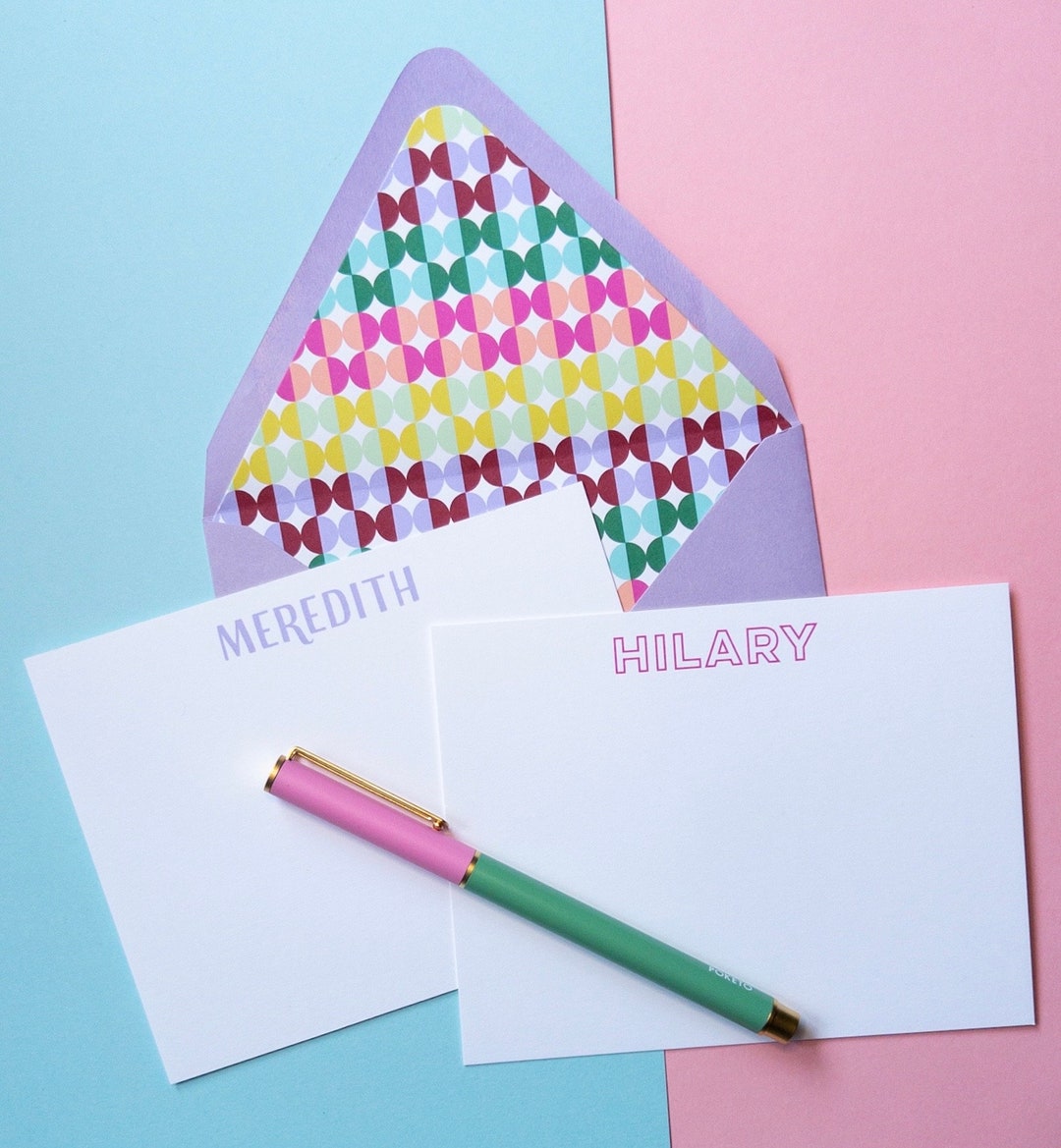 Lined Stationery Set | Personalized Notecards - Etsy