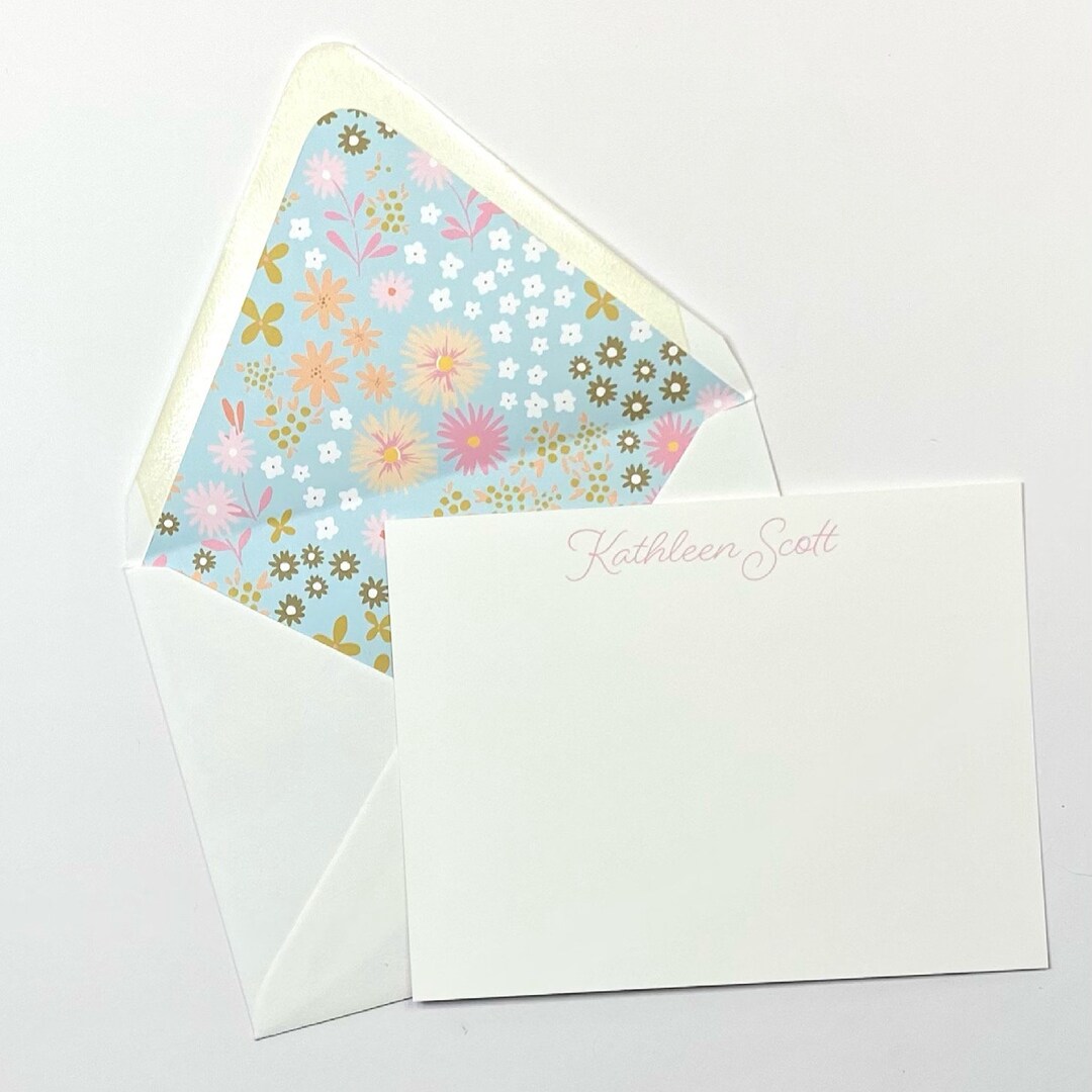 Lined Stationery Set | Personalized Notecards - Etsy