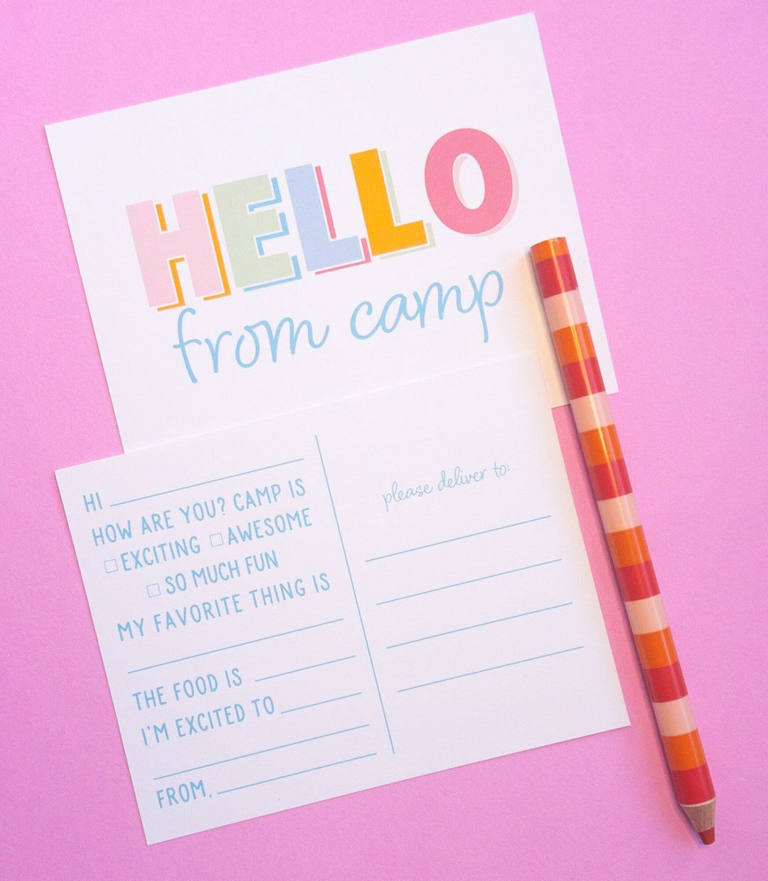 Camp Postcards | Camp Stationery - Etsy