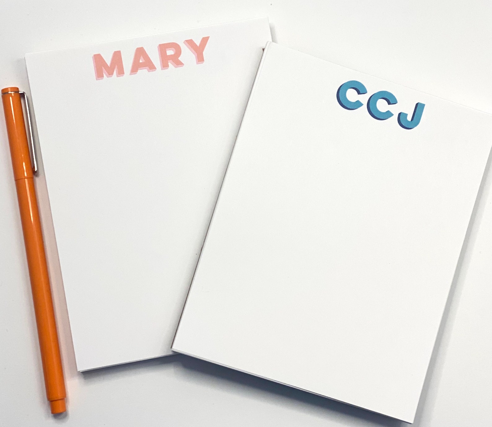 Shadow Text Notepad Personalized Notepads | Etsy