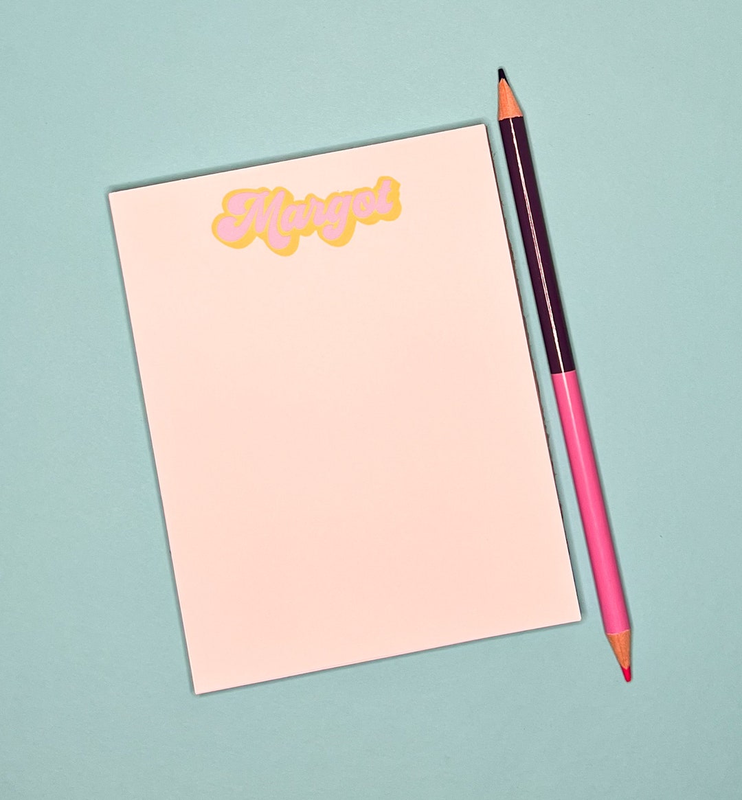 Cursive Shadow Text Notepad | Personalized Notepads - Etsy