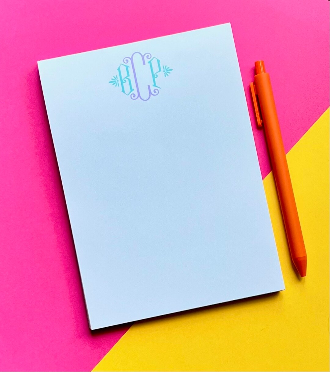 Monogram Notepad | Personalized Notepads - Etsy