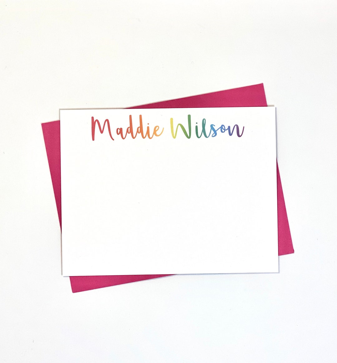 Rainbow Name Stationery Set Personalized Stationery - Etsy