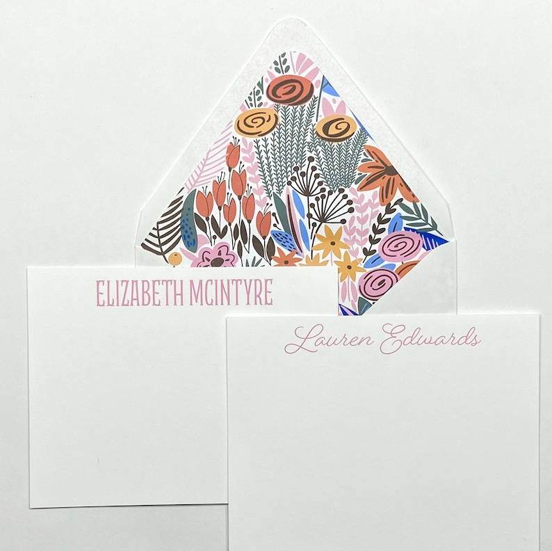 Personalized Stationery Lined Envelopes - Etsy