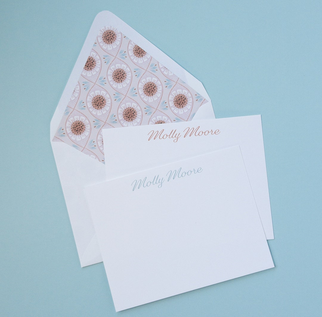 Lined Stationery Set | Personalized Notecards - Etsy