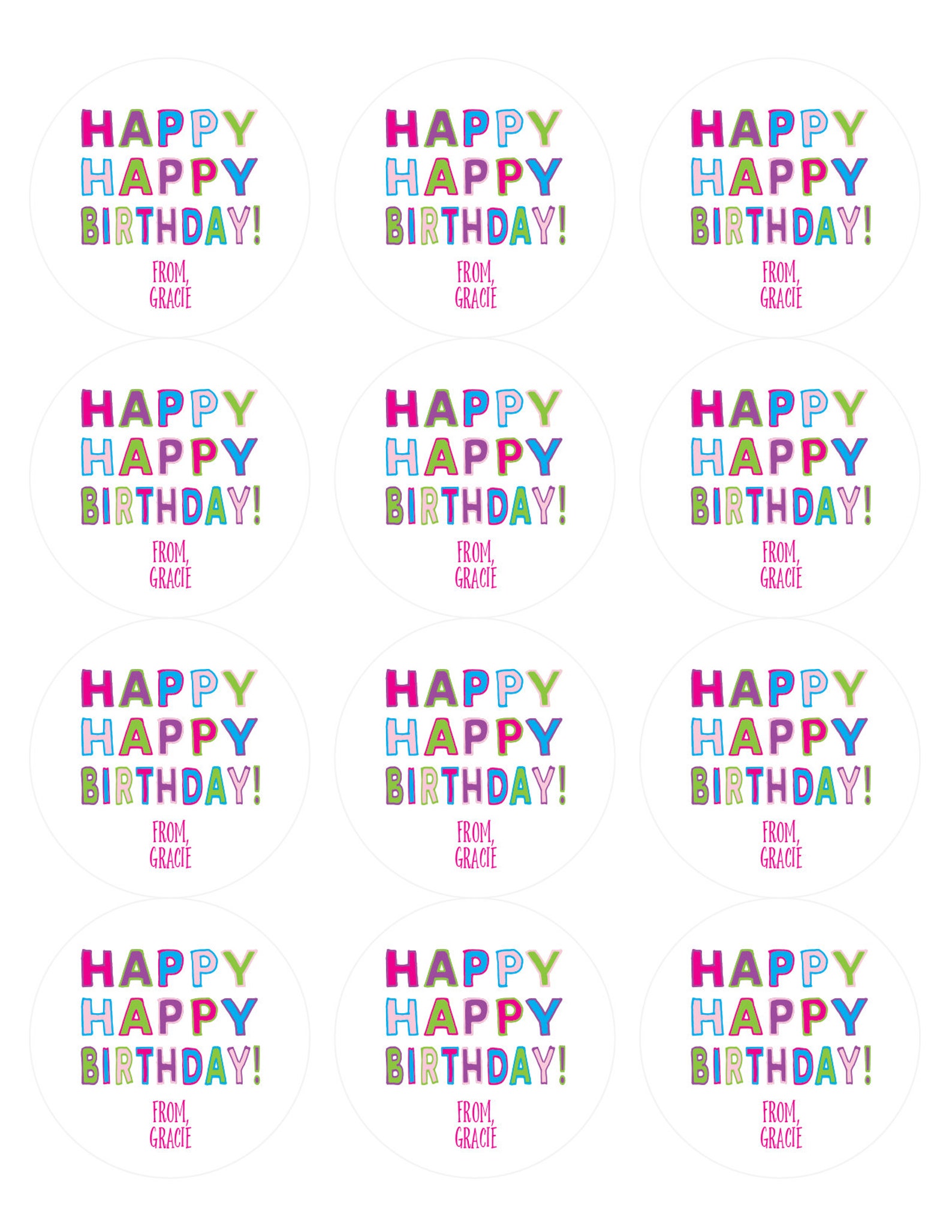 Personalized Birthday Stickers Gift Stickers Birthday - Etsy