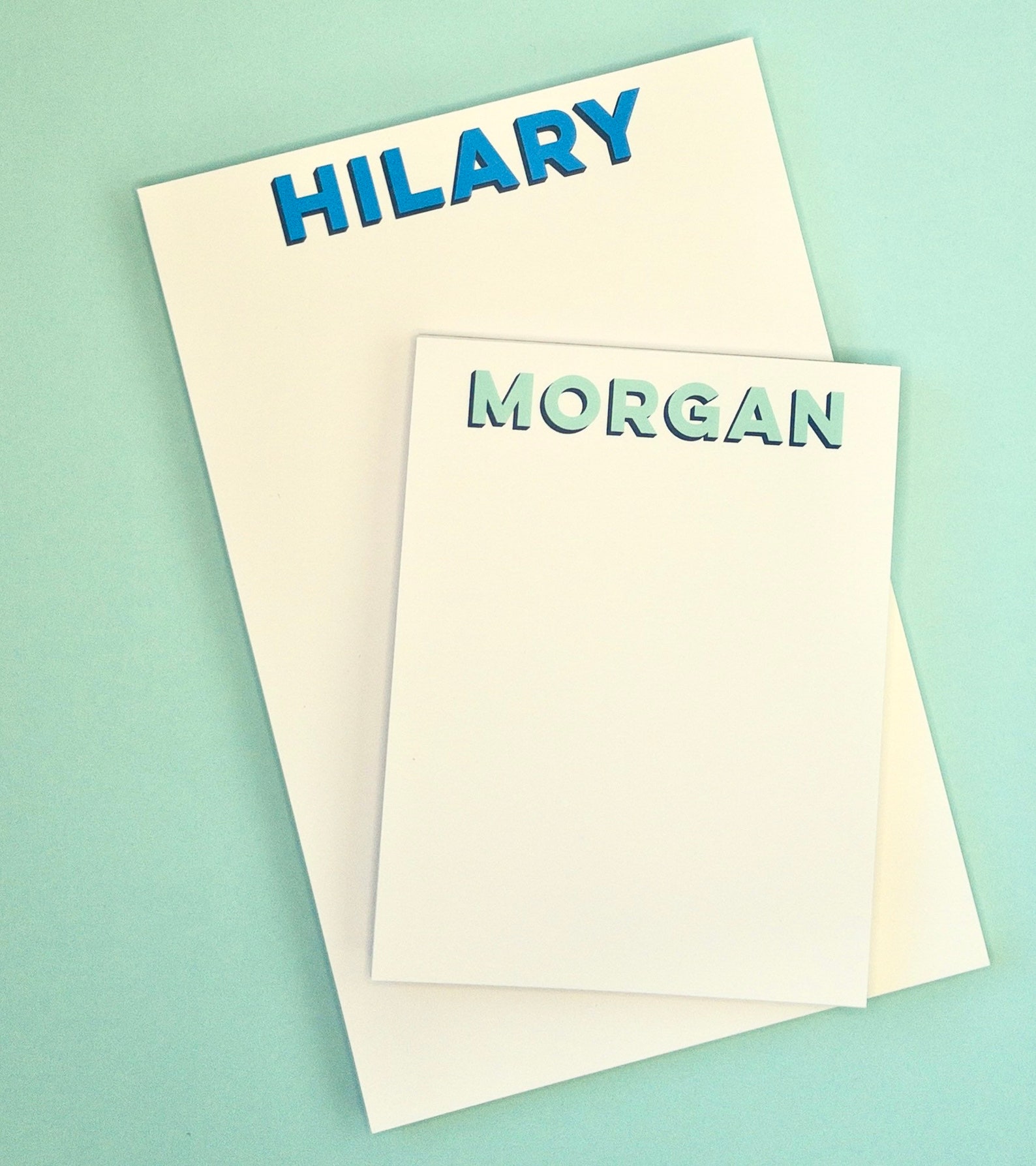 Shadow Text Notepad Personalized Notepads - Etsy