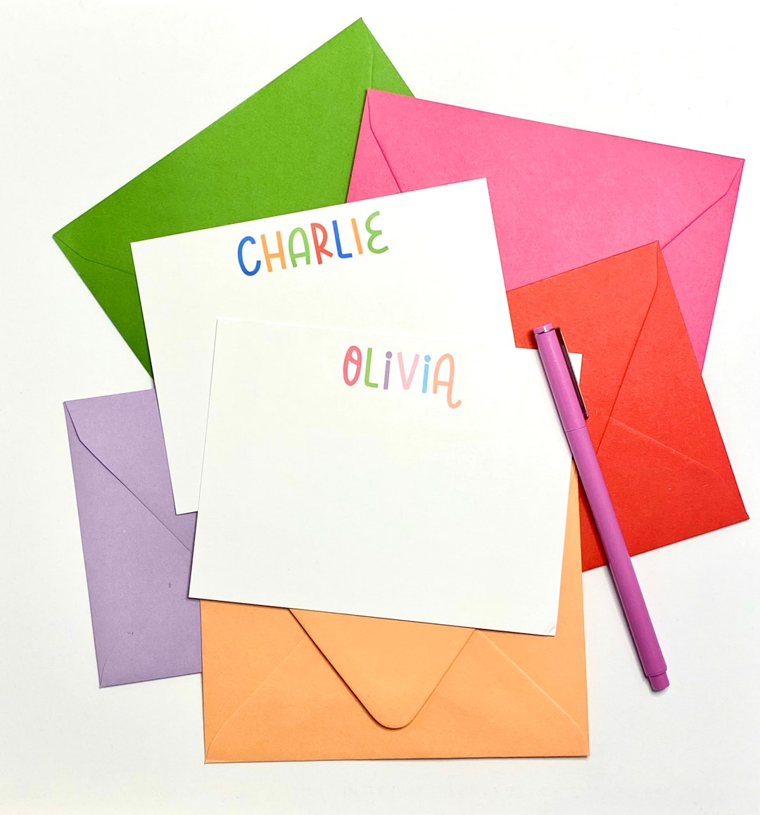 Colorful Stationery Set | Personalized Stationery | Kids Stationery - Etsy