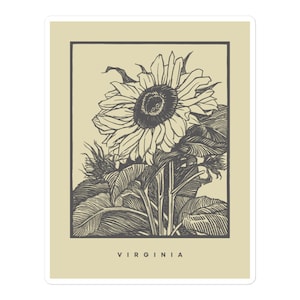 Virginia State Sticker - Etsy