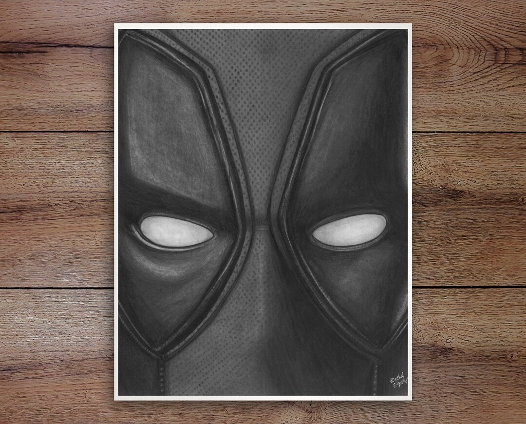 Deadpool, Graphite Drawing Print - Etsy