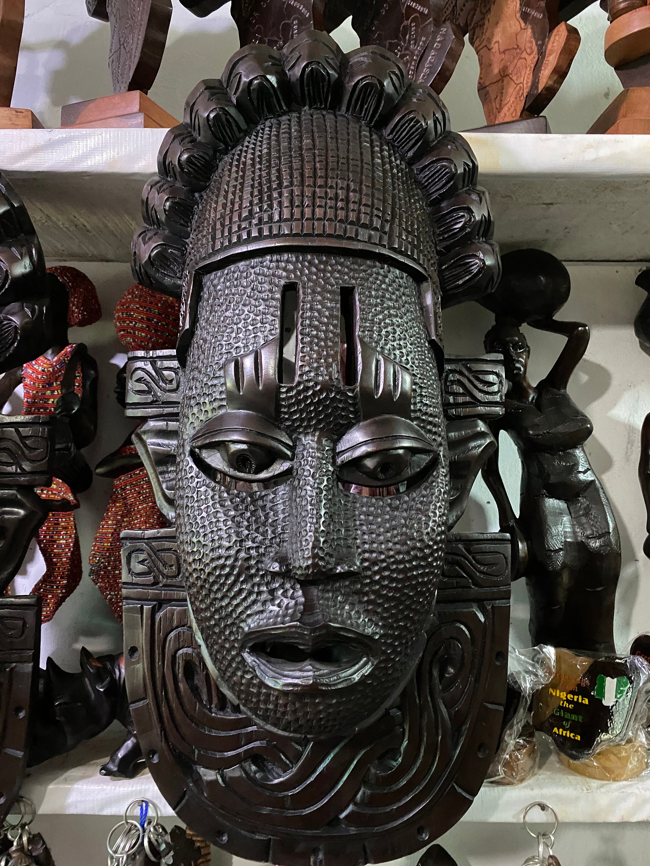 African Art Benin Festac Mask Active Large Ijo Sculpture Art Objects ...