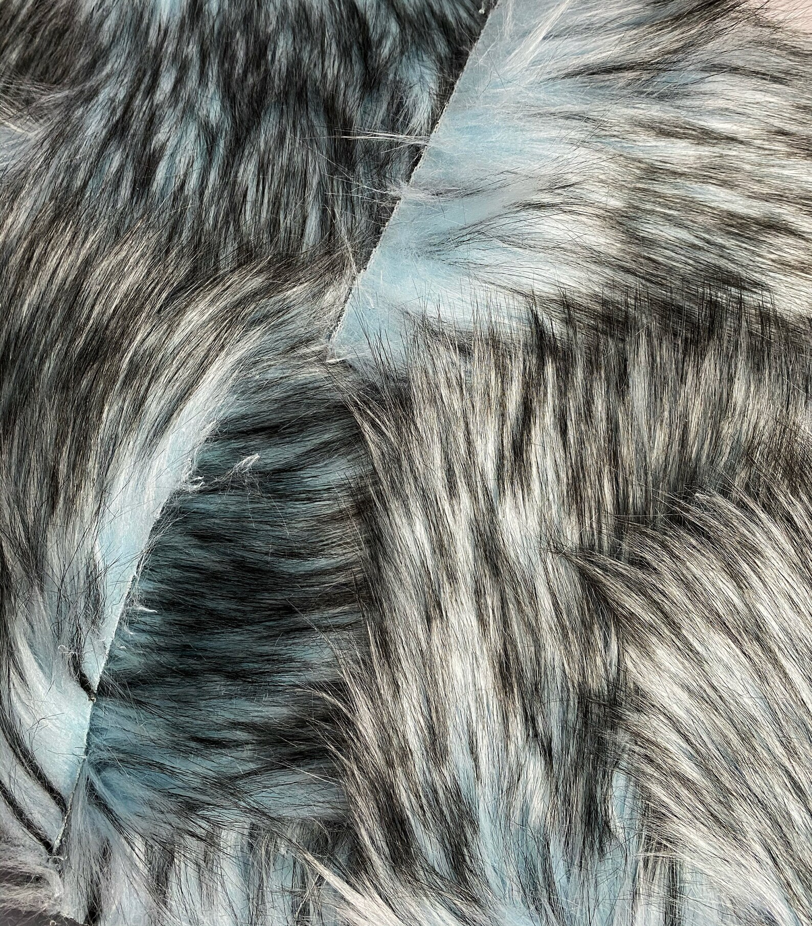 6x6 Pre-cut Faux Fur Fabric Squares / Ice Blue Husky Set of | Etsy