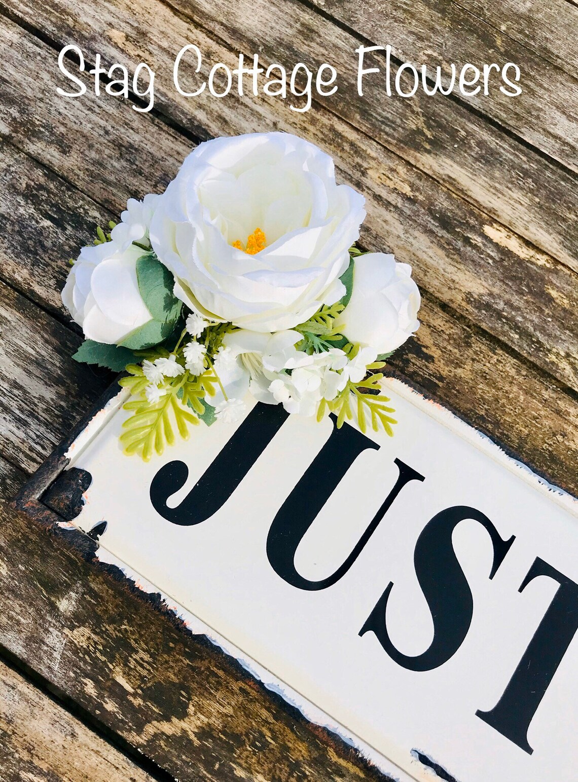 Just Married Vintage Rustic Wedding Signrustic Sign Vintage - Etsy