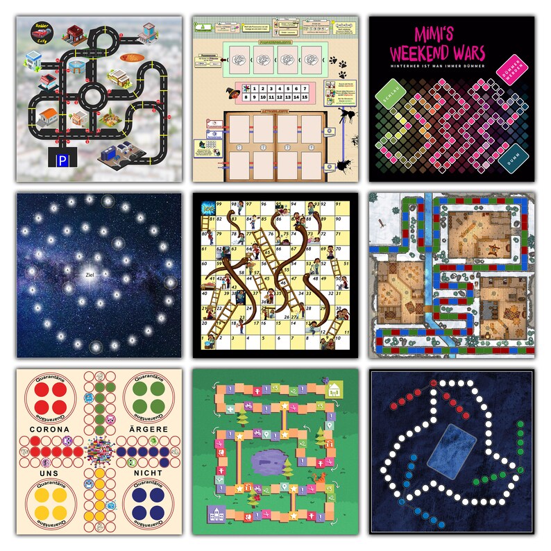 Blank Gameboard individually Printed - Etsy