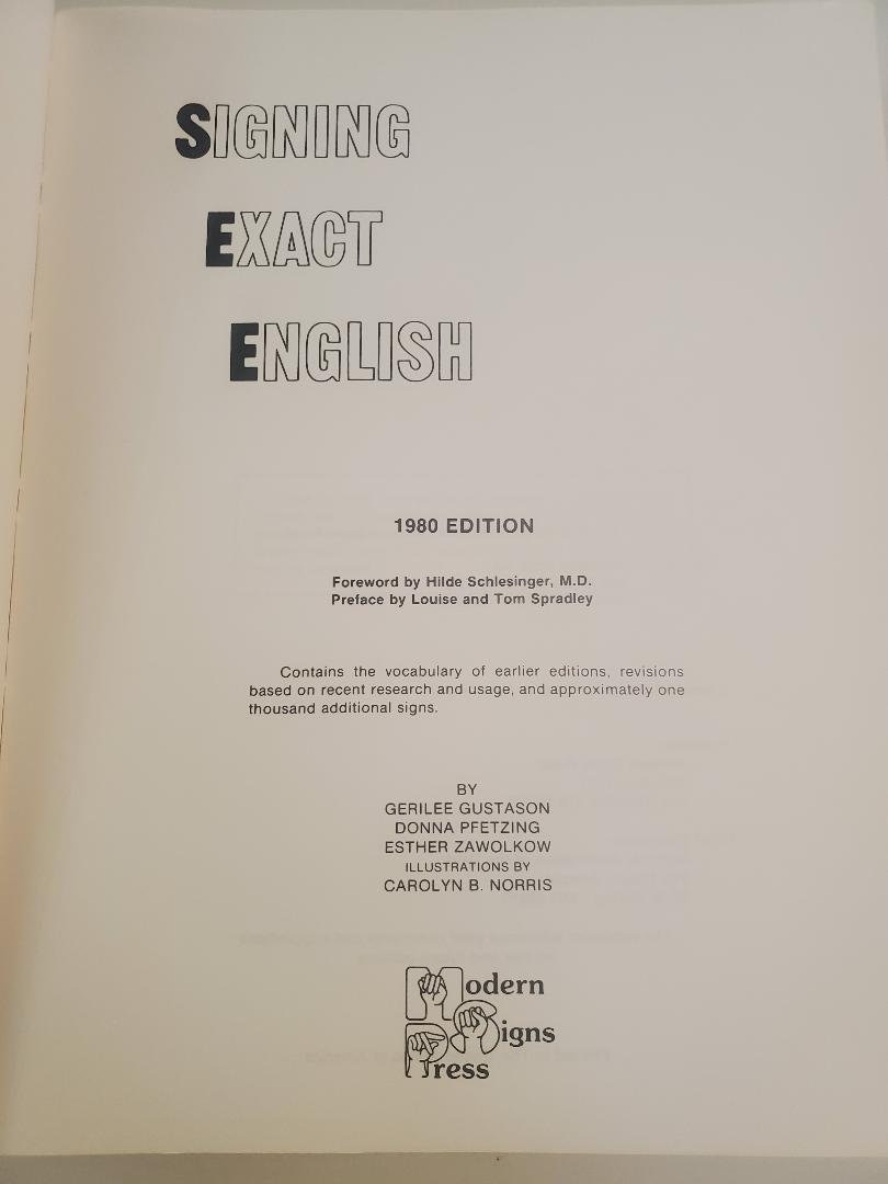 Signing Exact English Complete Illustrated 1980 Gustason - Etsy