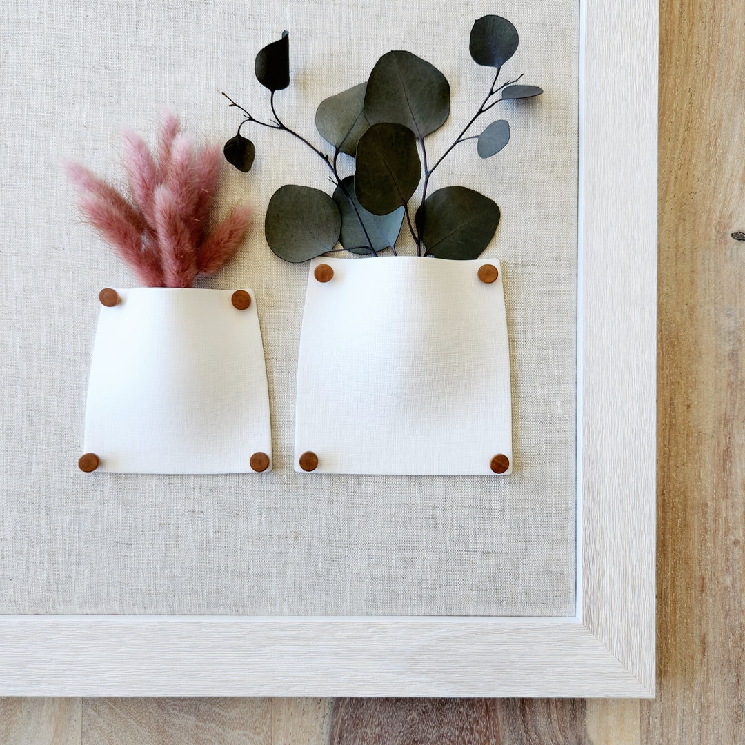 Clay Pinboard Pocket | Modern Bulletin Board Vase & Pen Holder - Etsy