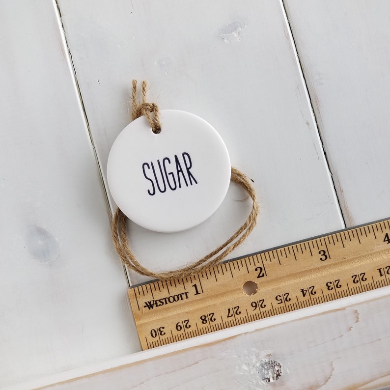 Organize your kitchen pantry jar labels handmade from clay | Etsy