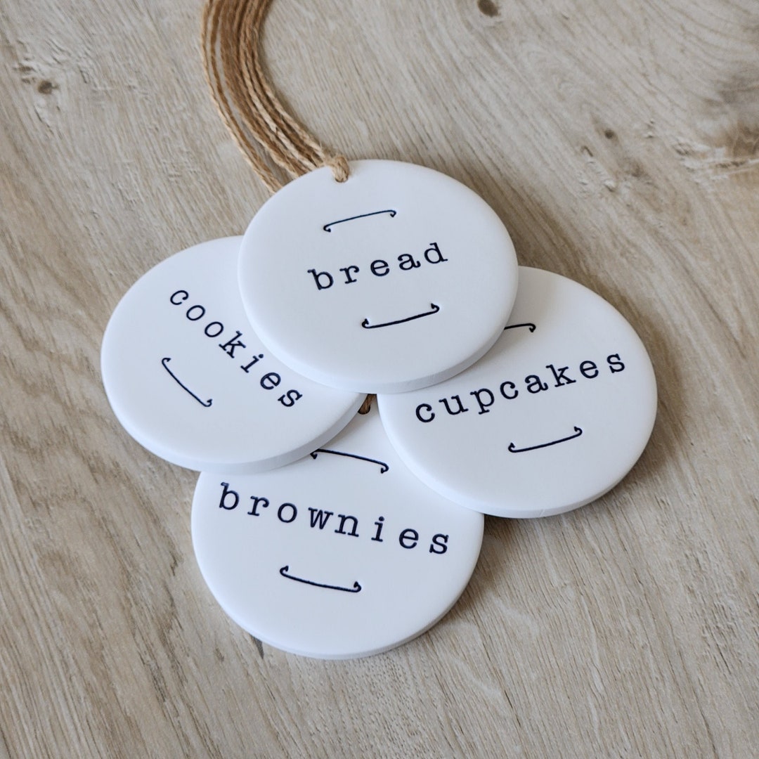 Personalized Farmhouse Style Kitchen Labels to Organize Mason Jars ...