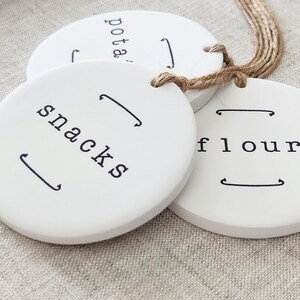 Personalized Farmhouse Style Kitchen Labels to Organize Mason Jars ...