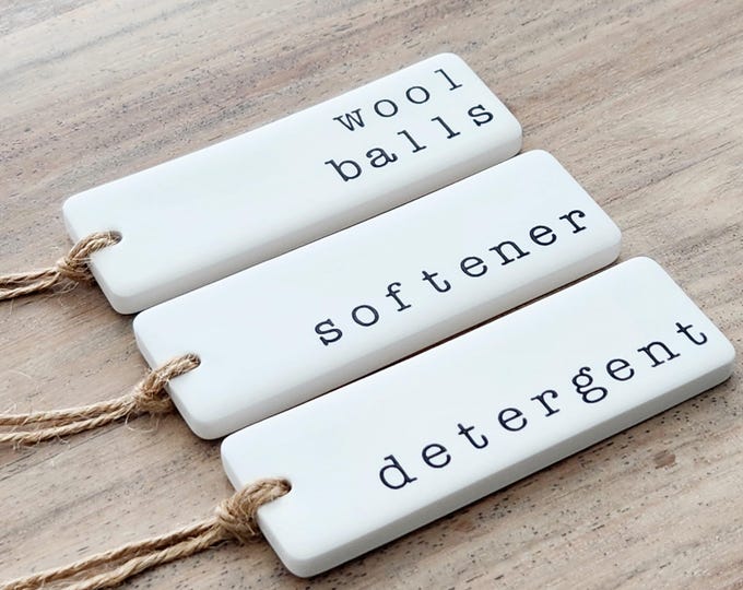 Organizational Tags, Wooden Tags, Pantry Labels, Linen Closet Labels ...