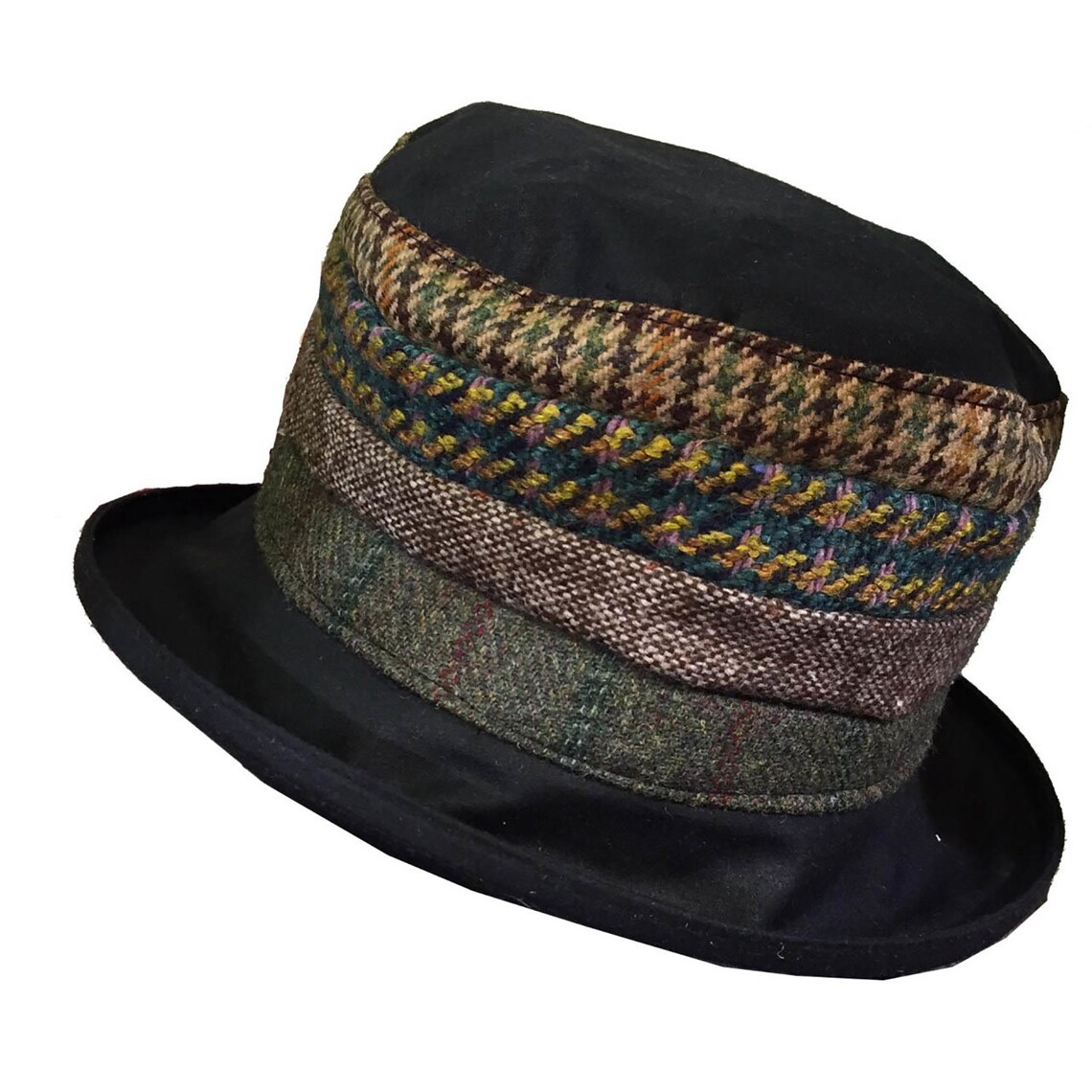 Ladies Quirky Wax Patch Hat in Navy Blue Black Brown or Green | Etsy