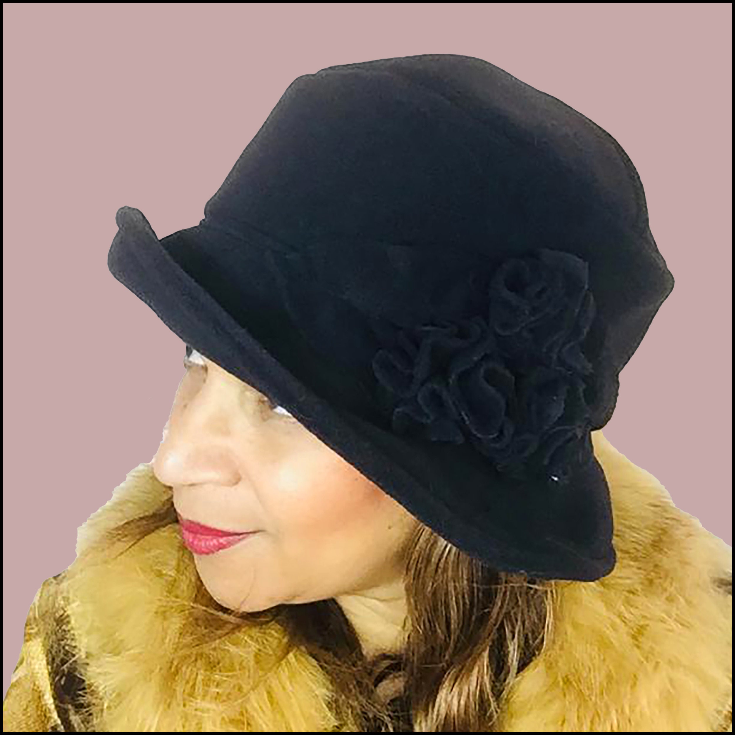 Smart Black Polar Fleece Winter Hat for Women Cosy Warm & - Etsy UK