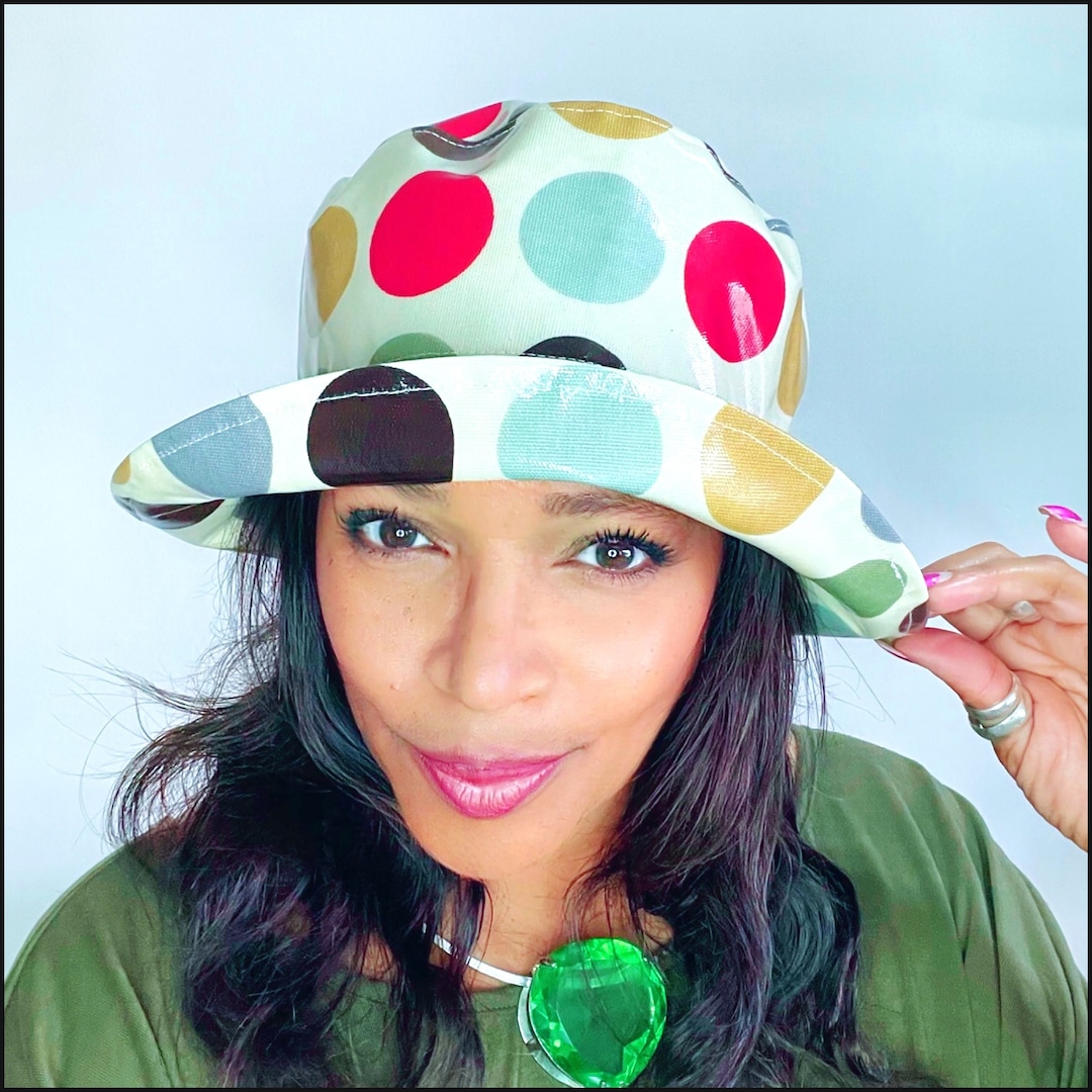 Spotty Dotty Waterproof Bucket Hat, Bright Rainhat With Giant Spots ...