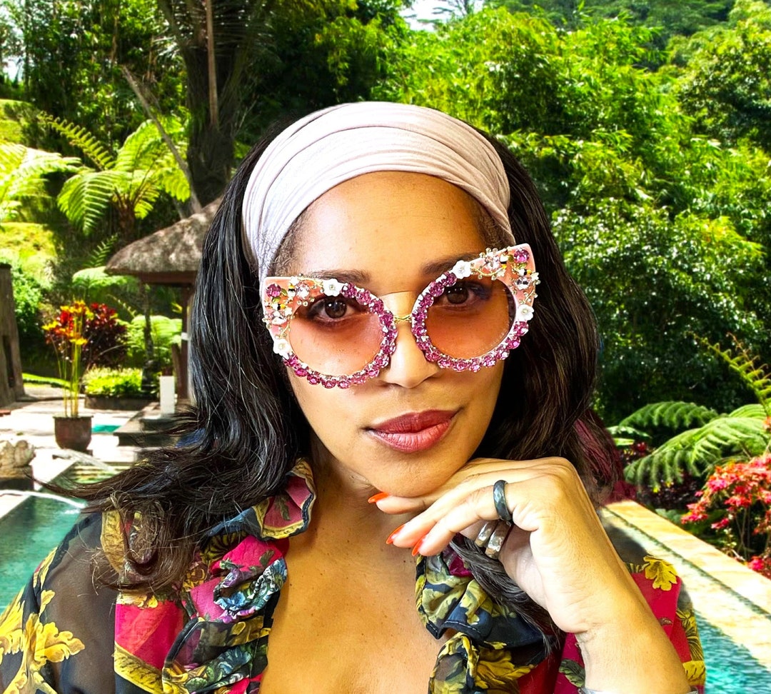 Pretty Pink BLING Sunnies With Retro Rhinestones and Crystals, Cats ...