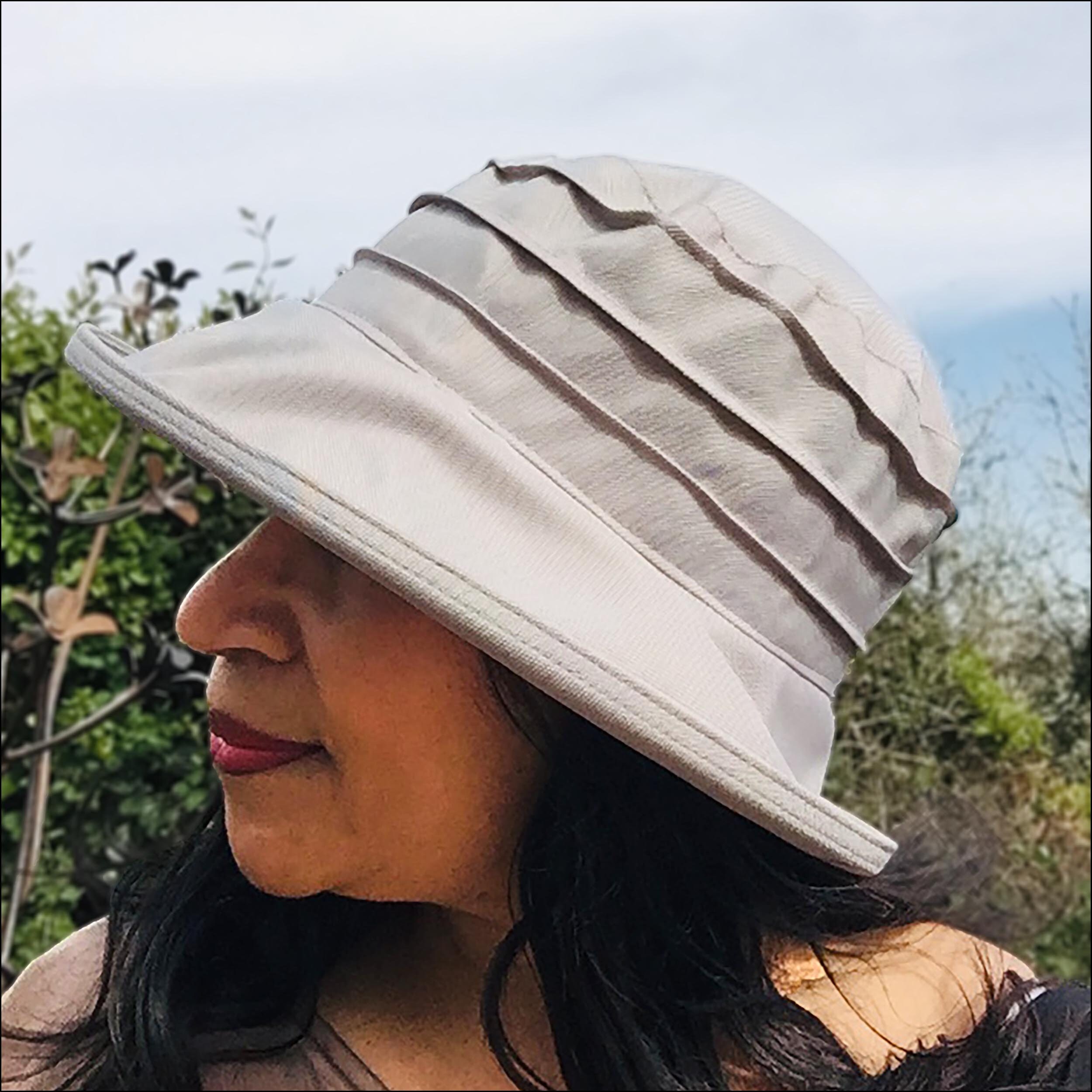 Light Grey Waterproof Rain Hat for Ladies Fully Foldable Into | Etsy