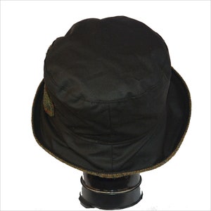 Waterproof Black Rain Downton Abbey Hat for Women, Warm Winter Waxed ...