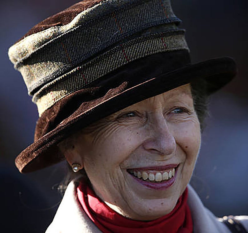 Fun Spring Autumn Stripy Hat in Soft Brown Suedette With Quirky Tweed ...