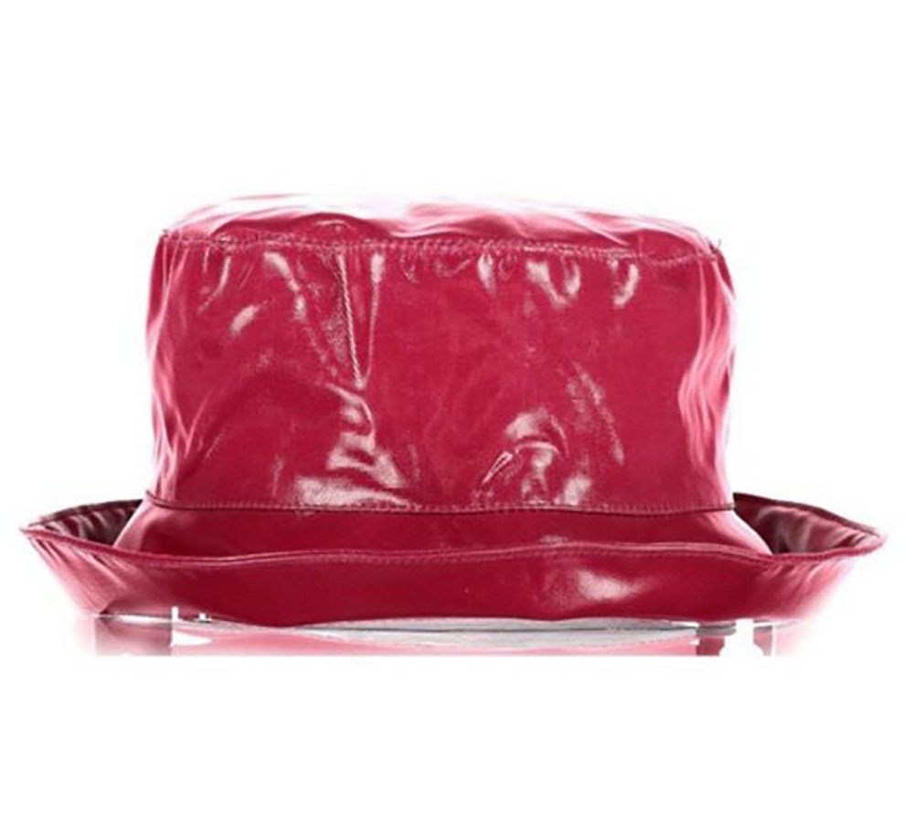 Claret Red Rainhat, Crushable Waterproof Bucket Hat, Wine Colour PVC ...