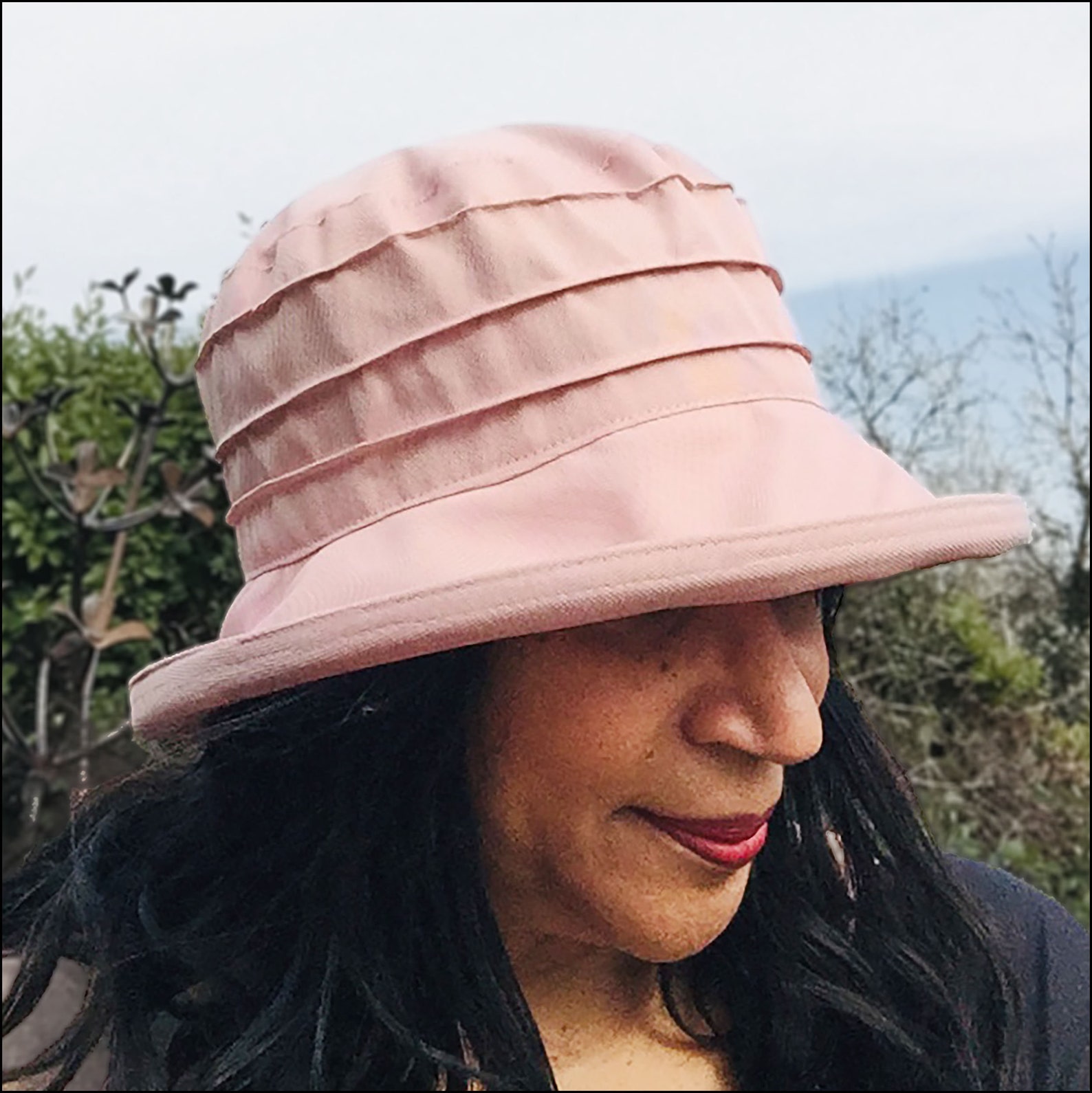 Soft Pink Waterproof Rain Hat for Women Feminine Wet Weather | Etsy