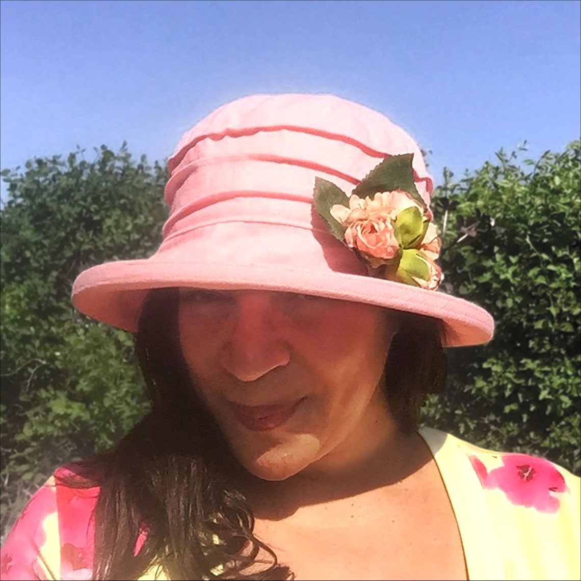 Pretty Pink Summer Sun Hat Handmade in England From | Etsy UK