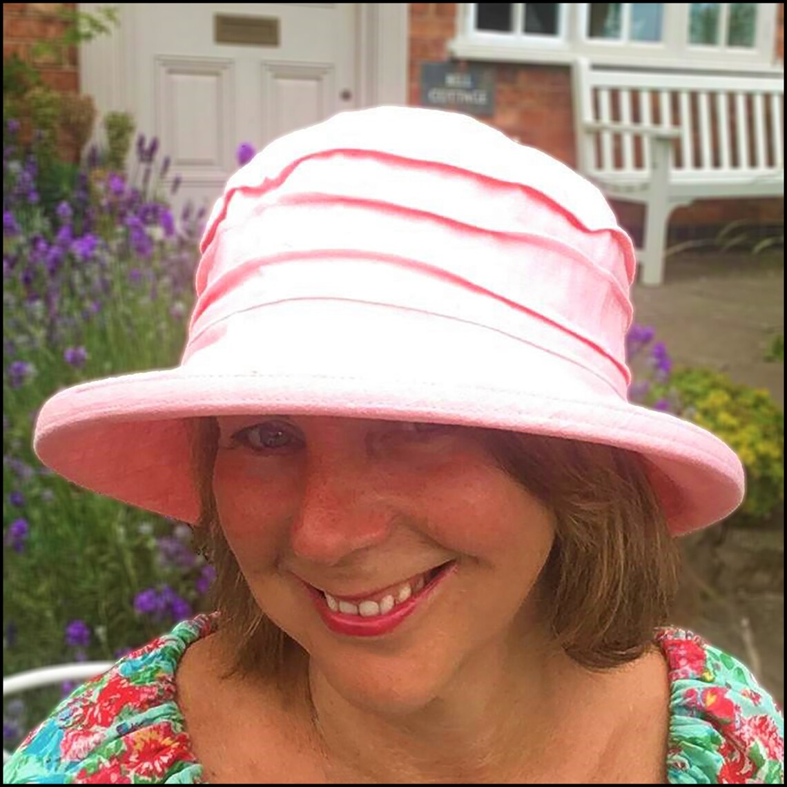 Pretty Pink Summer Sun Hat Handmade in England From | Etsy UK