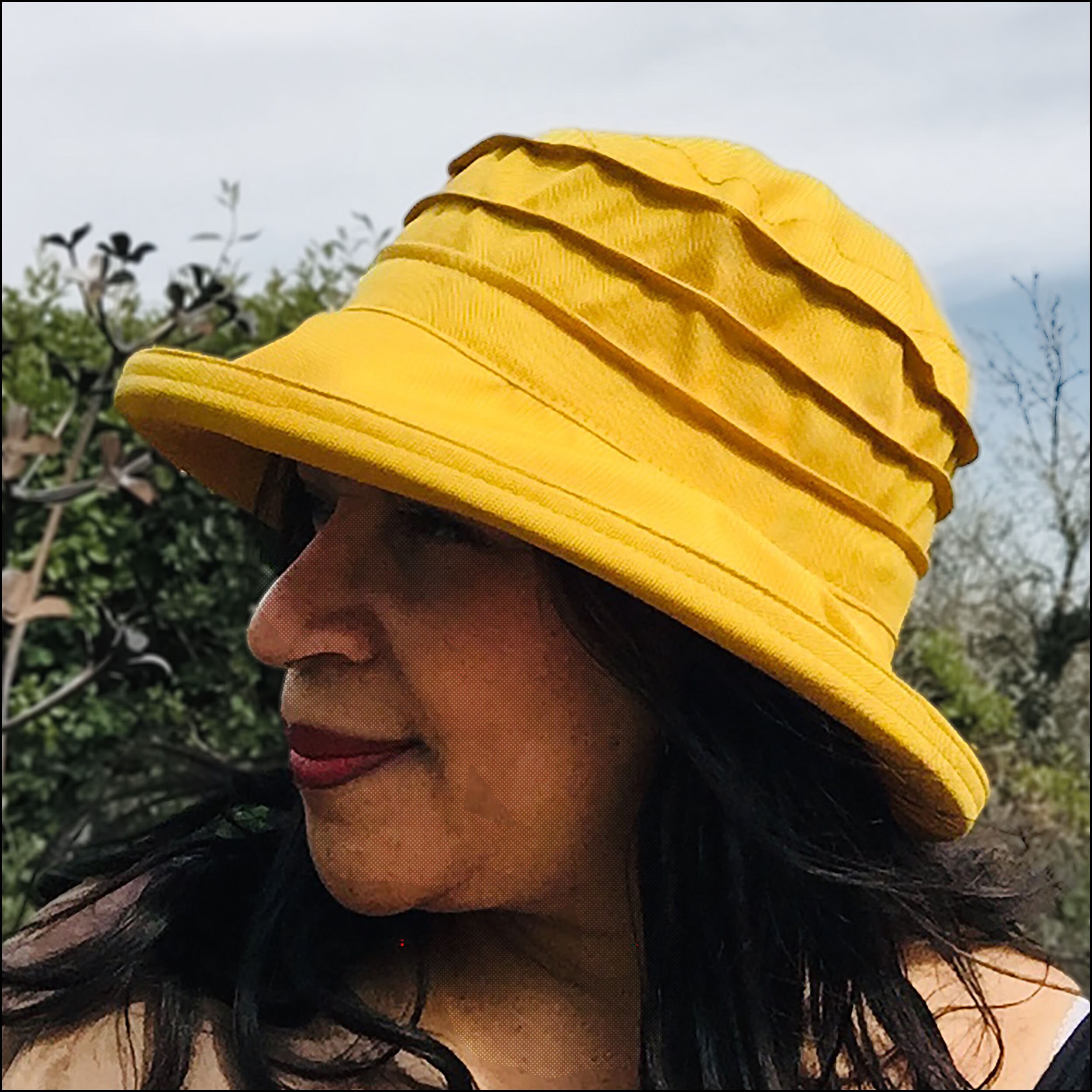 Ladies Mustard Yellow Waterproof Rain Hat Be Bright Cheerful | Etsy