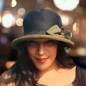 Waterproof Black Rain Downton Abbey Hat for Women, Warm Winter Waxed ...