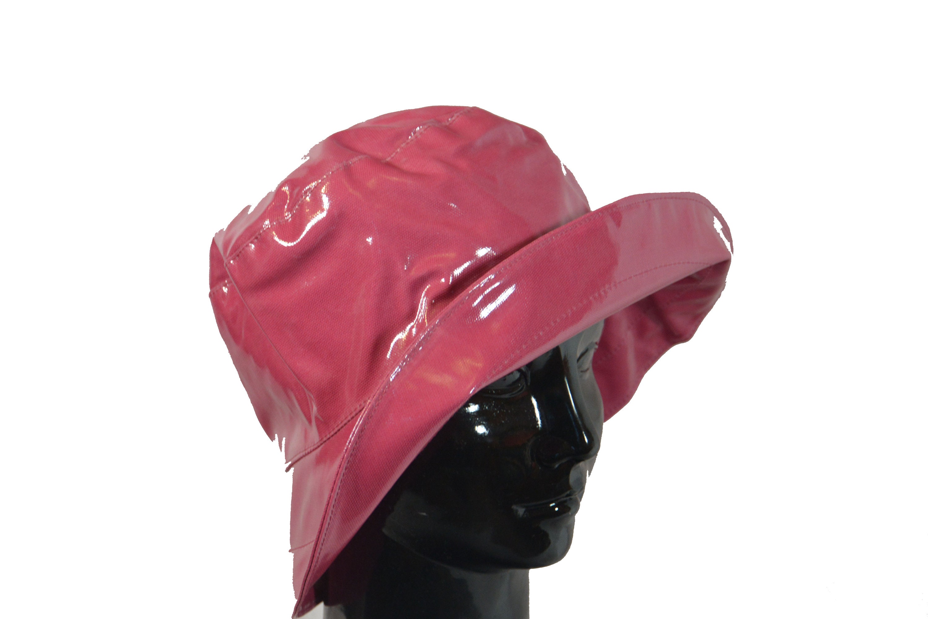Waterproof Bucket Hat in Colourful Petunia Pink, Womens Crushable ...