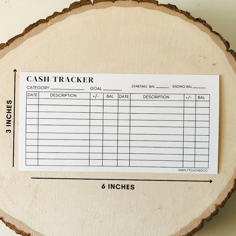 Horizontal Trackers for Cash Envelopes | Spending Trackers for Budget ...