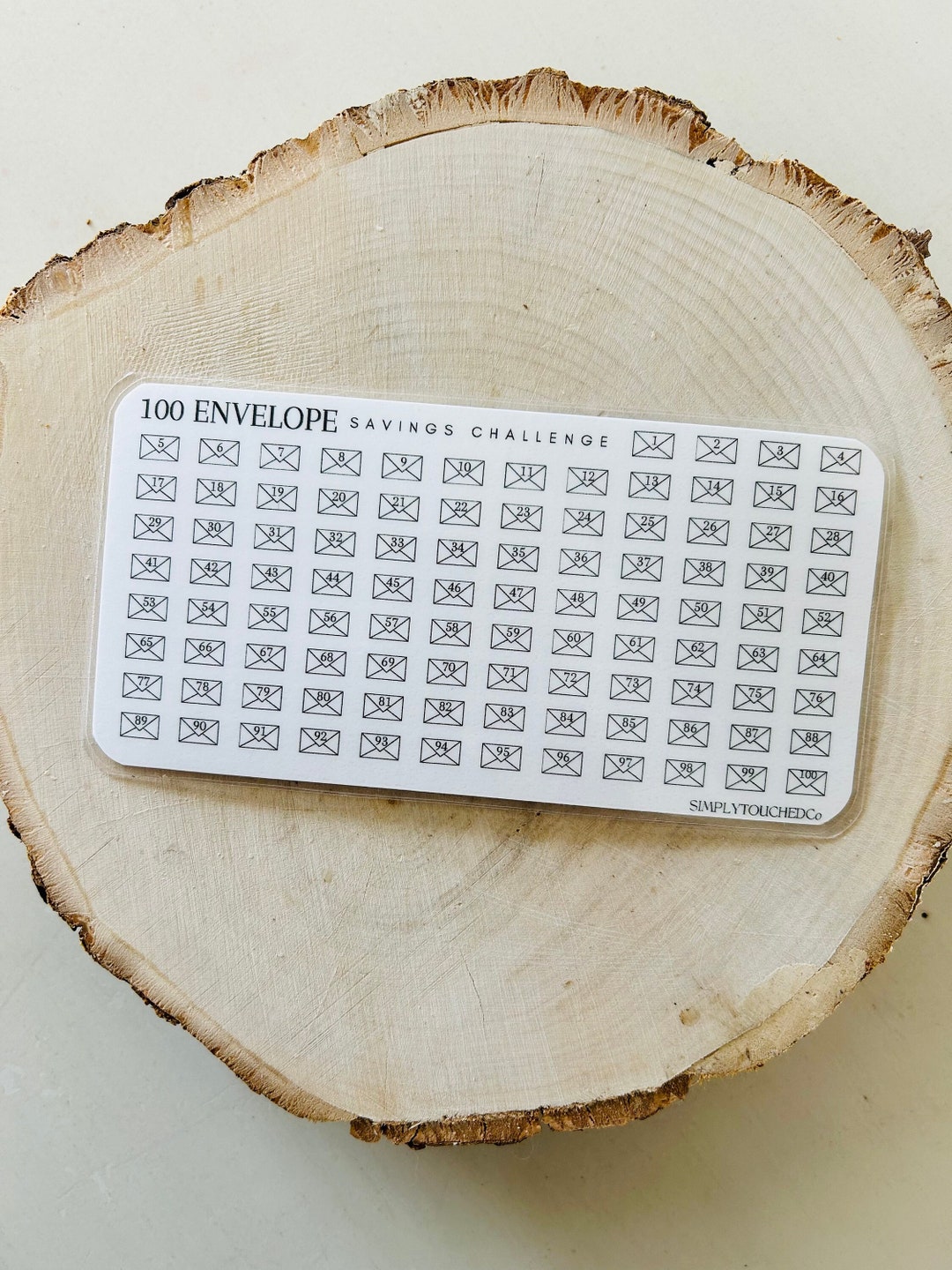 100 Envelope Challenge for Money Saving, A6 Cash Stuffing Laminated ...