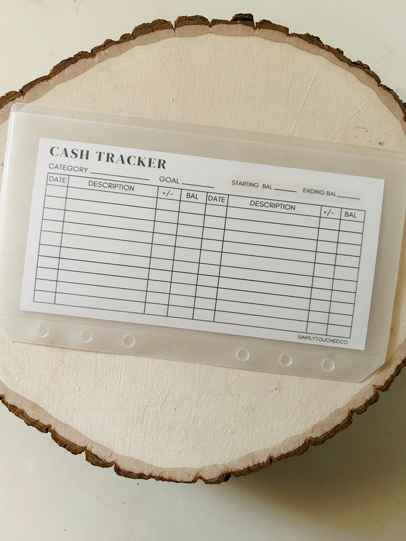 Horizontal Trackers for Cash Envelopes | Spending Trackers for Budget ...