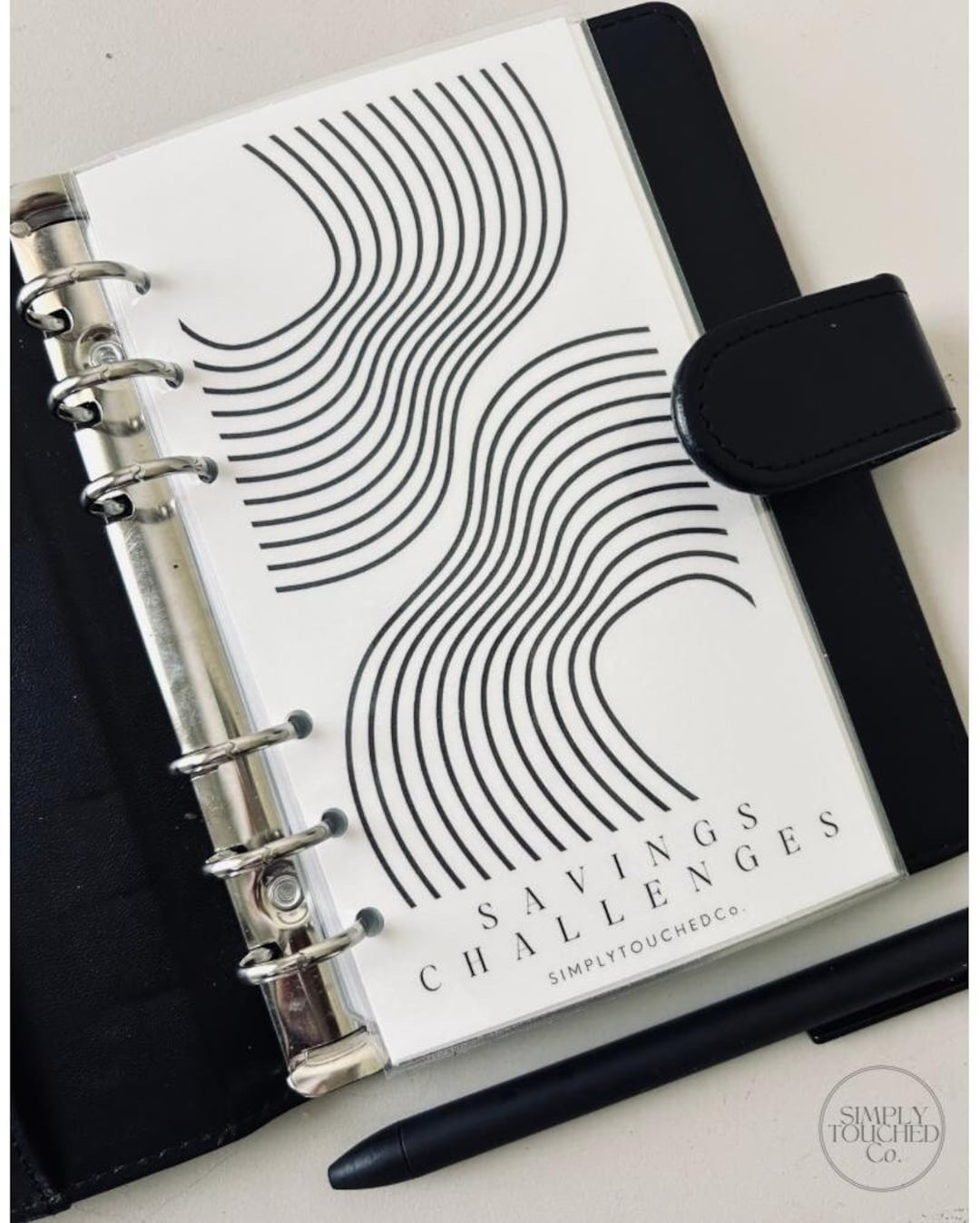 Black and White Laminated Binder Cover, Dashboard for A6 Budget Binder ...