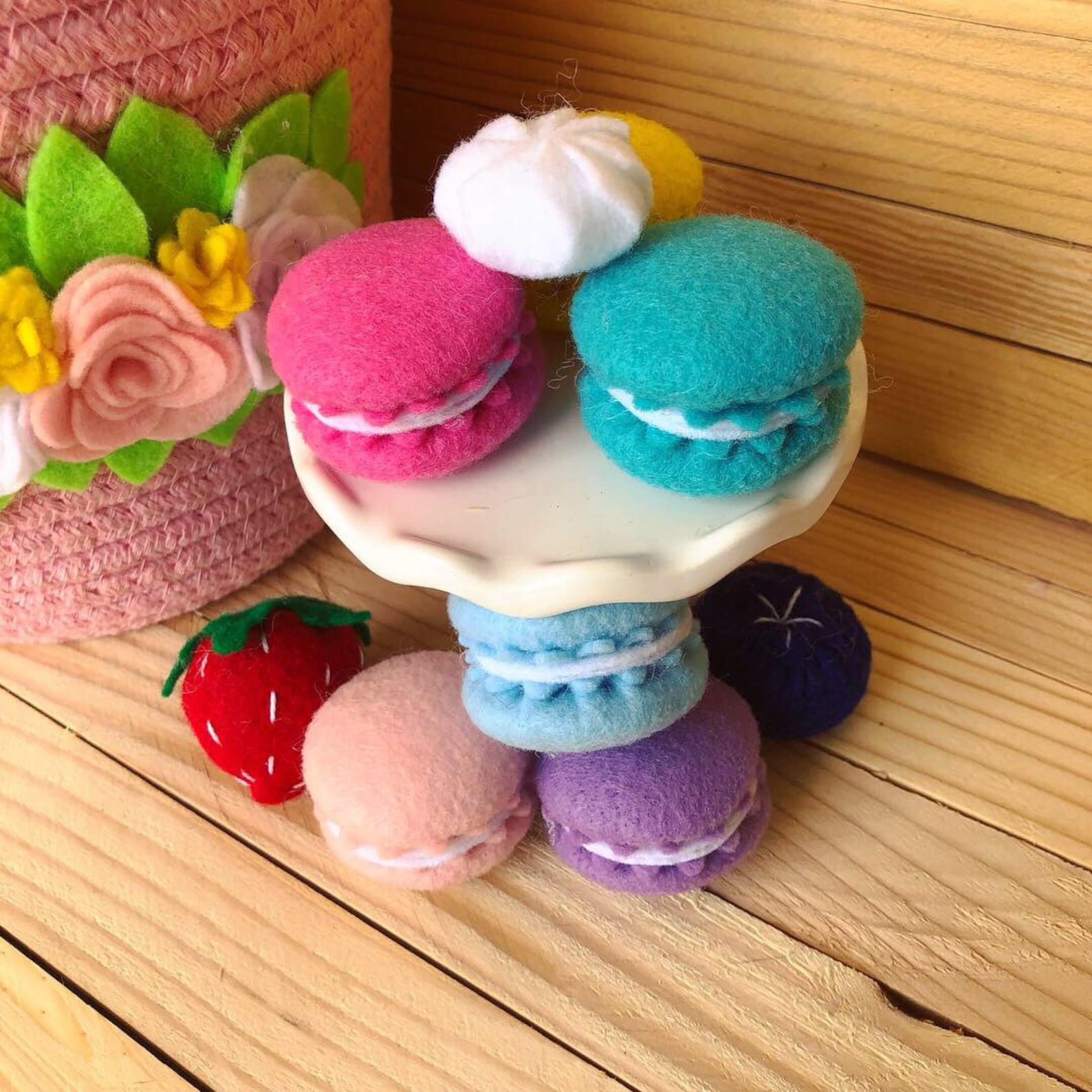 6 Felt Macarons Pretend Food Felt Food Play Food Pretend - Etsy