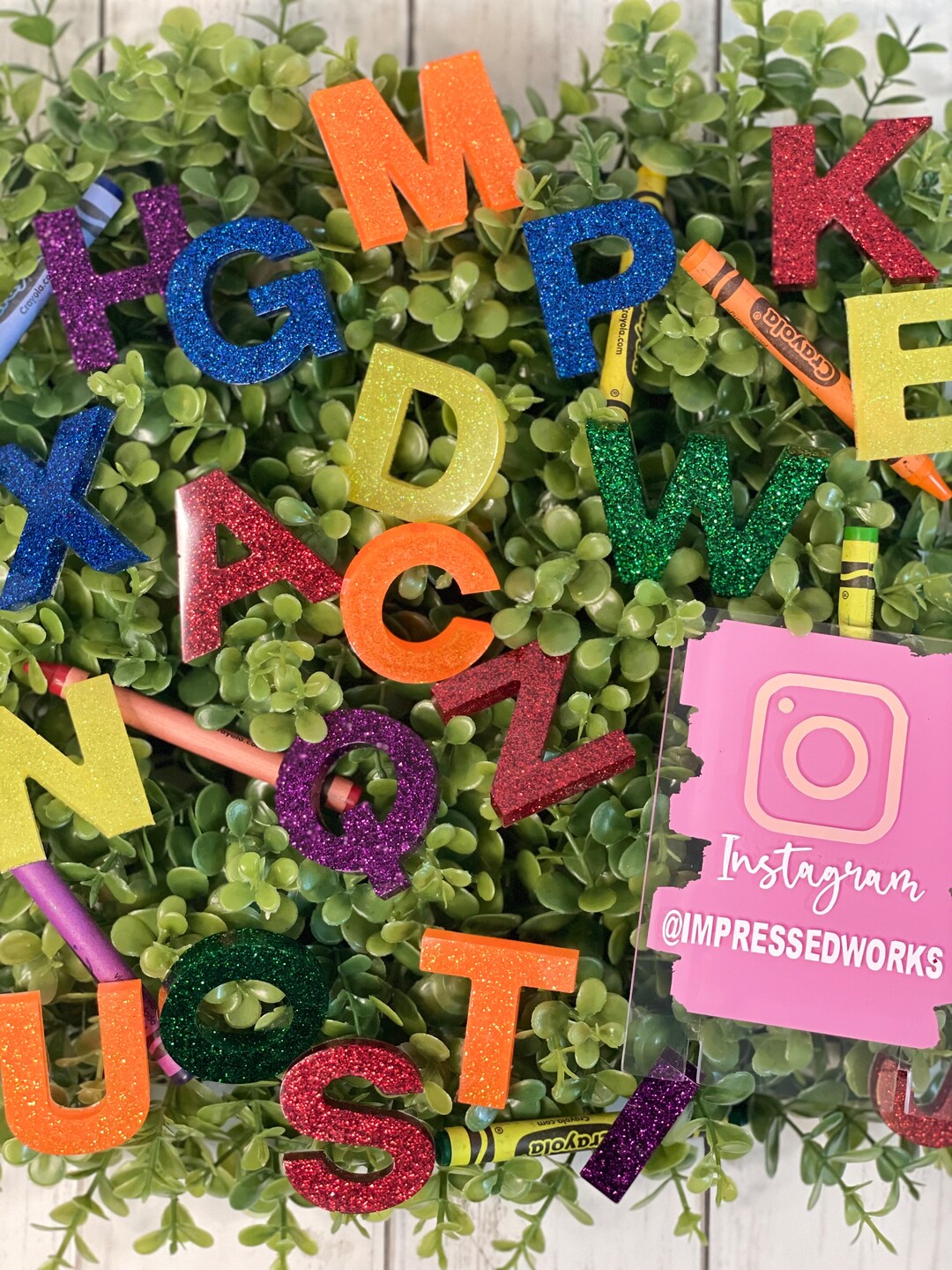 Resin Alphabet Letters Sensory Bin Letters Rainbow Letters Sight Word ...