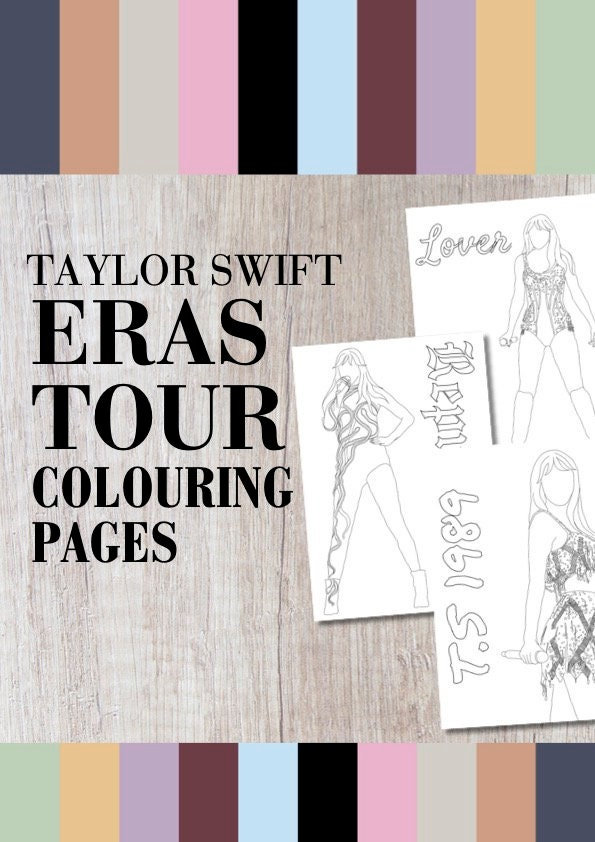 Taylor Swift the Eras Tour Colouring Pages for Adults and Kids ...