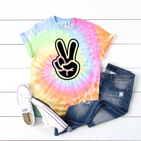 Tie Dye Peace Sign - Etsy