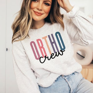 Ortho Office Sweatshirt Ortho Crew Ombre Orthodontist Office Shirts ...