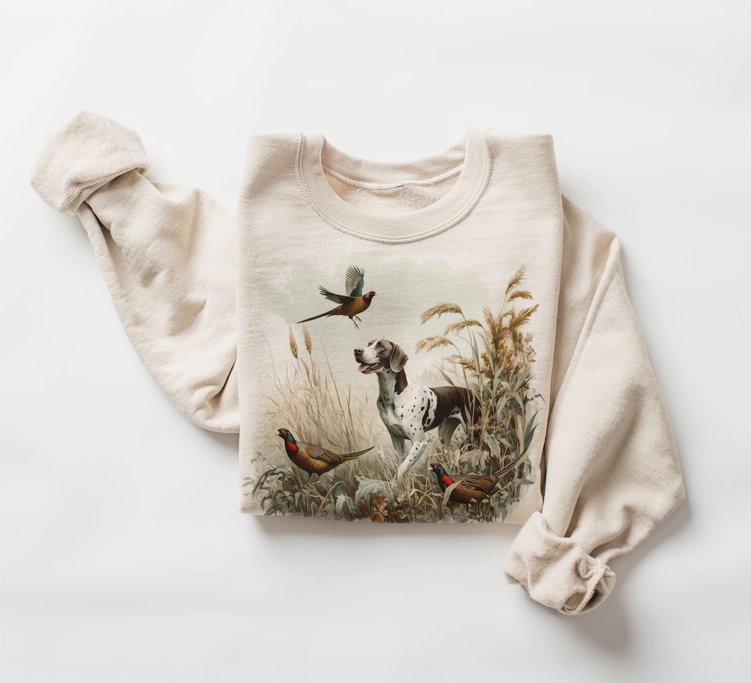 Retro German Shorthaired Pointer Dog & Pheasants Sweatshirt - 90s ...