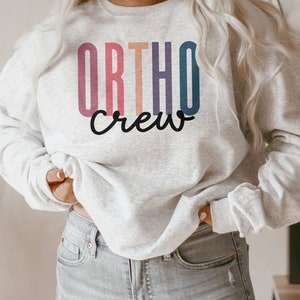 Ortho Office Sweatshirt Ortho Crew Ombre Orthodontist Office Shirts ...