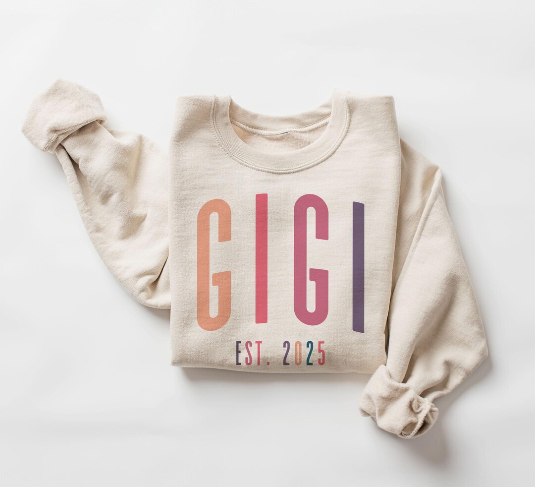 Custom Gigi Sweatshirt - Gigi Ombre EST - Pick Your Year - New Gigi ...